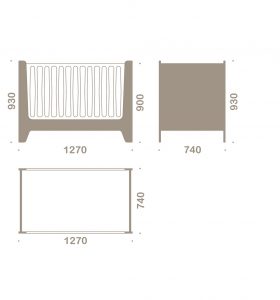 Wooden Design Crib Bed | Convertible Cot Bed | KUKUU