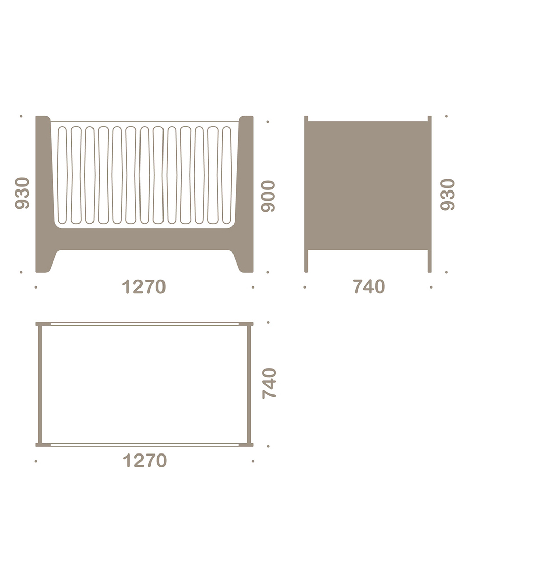 Wooden Design Crib Bed | Convertible Cot Bed | KUKUU